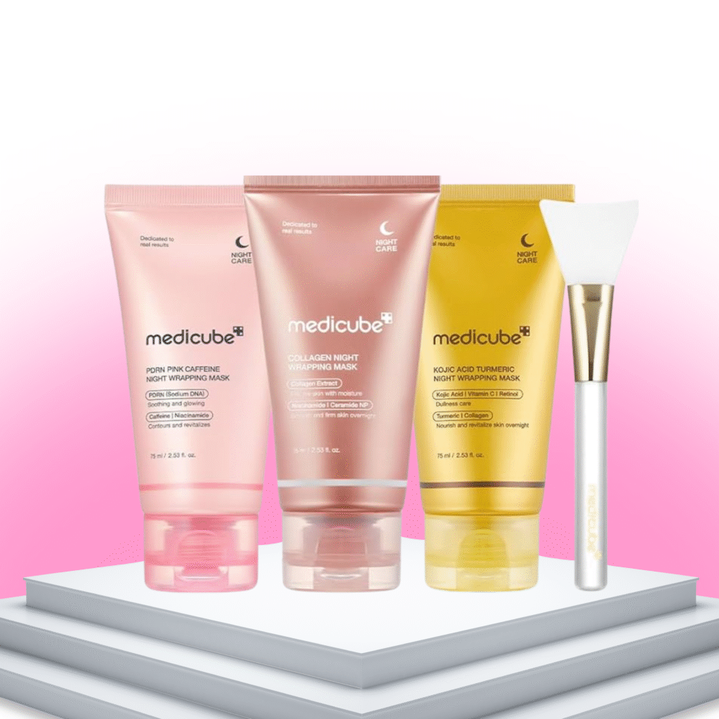 Medicube Night Wrapping Mask Trio – Glow, Firm & Brighten Overnight (3 ...